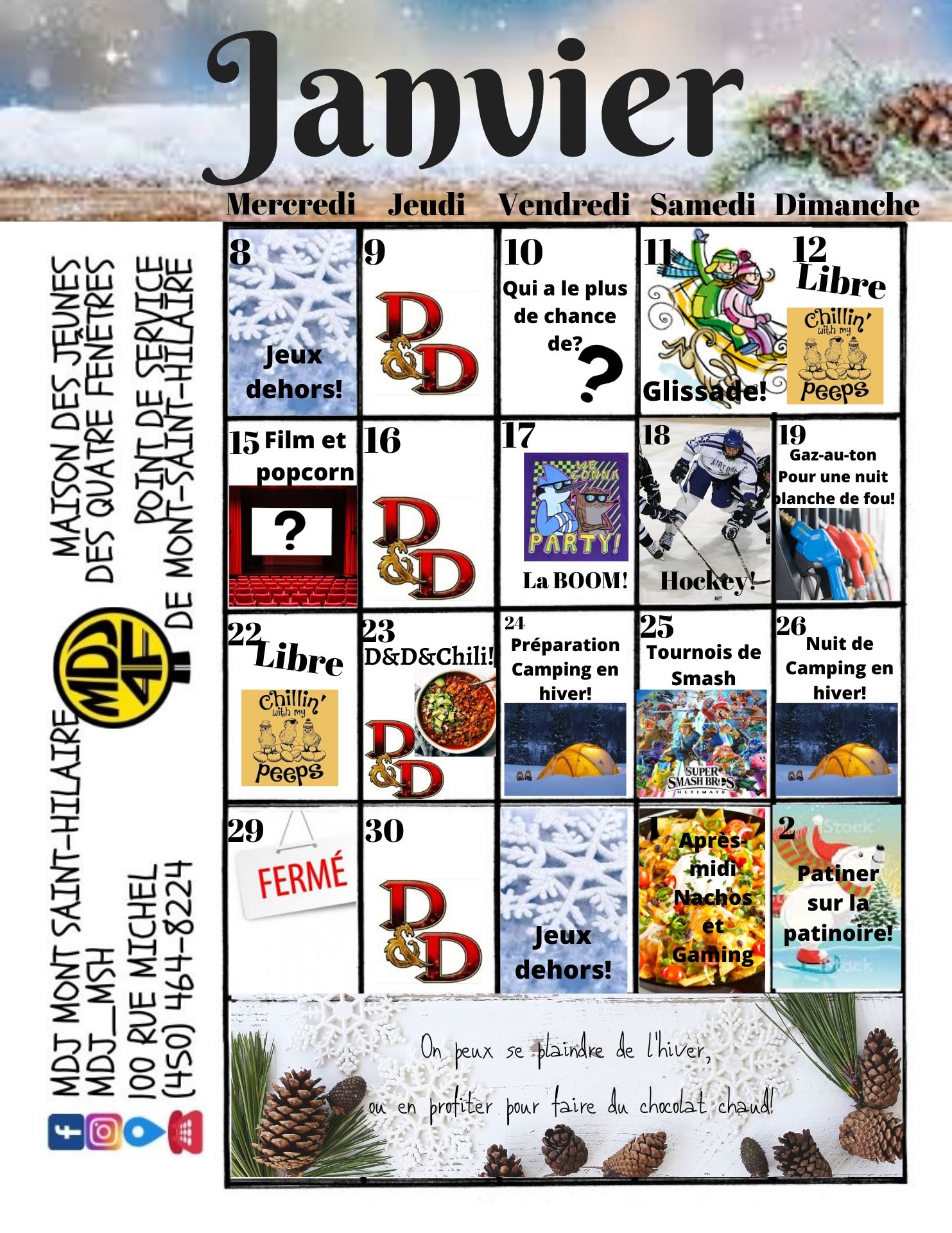 Activités du mois – MDJ4F